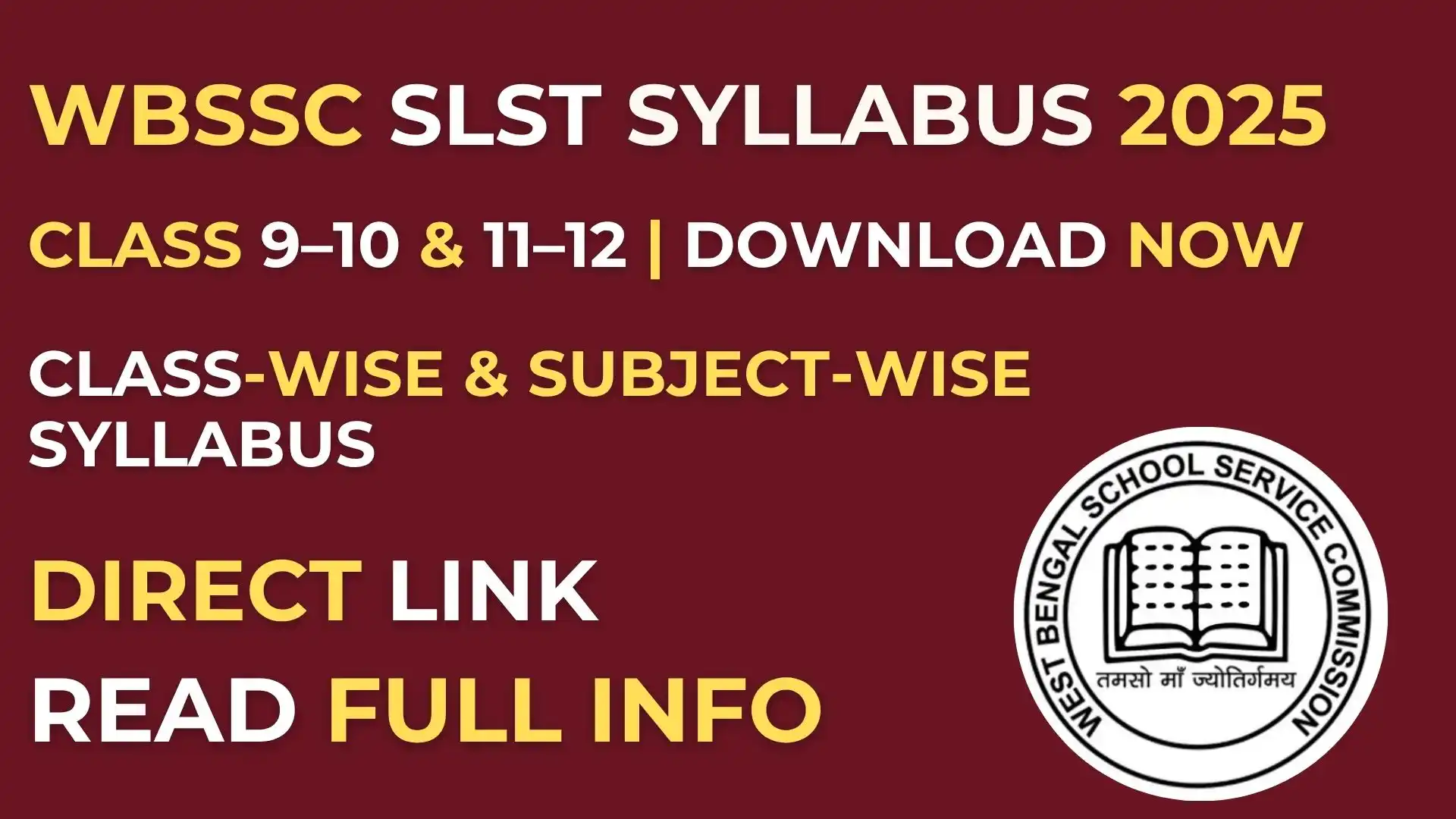WBSSC SLST Syllabus 2025 [New] : Subject Wise Syllabus, Exam Pattern & Marking Scheme direct ...