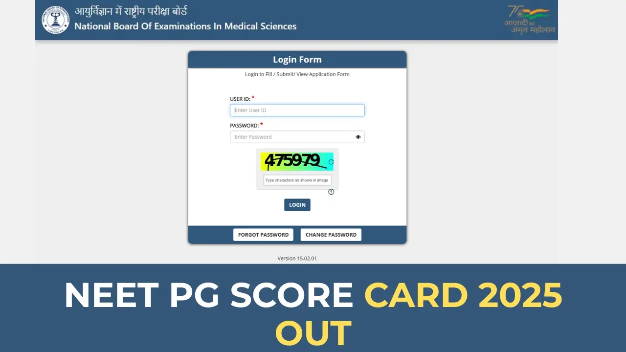 NEET PG Score Card 2025 OUT – डायरेक्ट लिंक से डाउनलोड करें - Career Meto